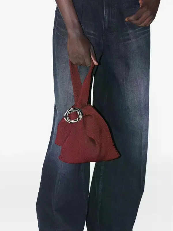 TOGA TOO Buckle-detail Knitted Mini Bag - Red