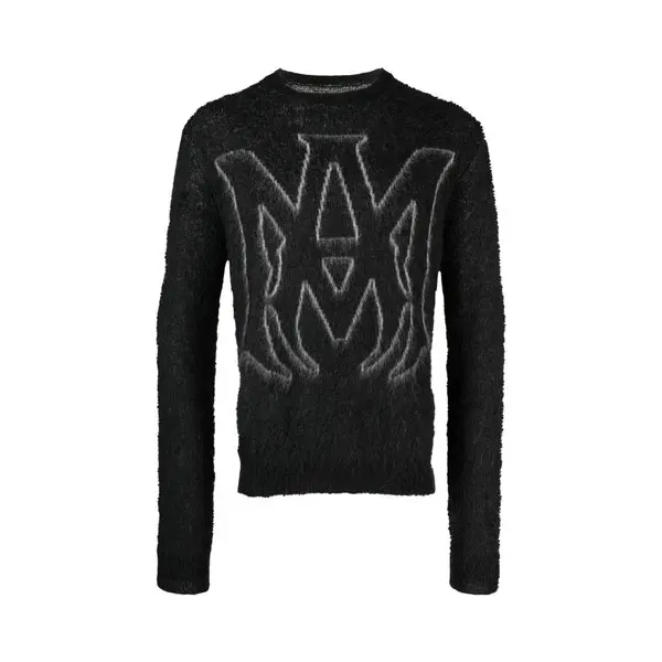 Amiri Brushed Mohair Ma Logo Crew