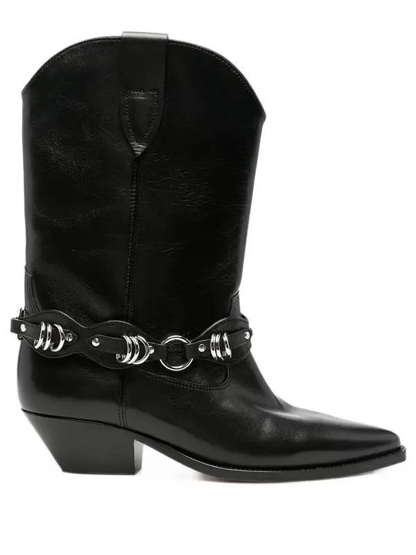 Isabel Marant Étoile Duerto Ankle Boots With Rings - Black