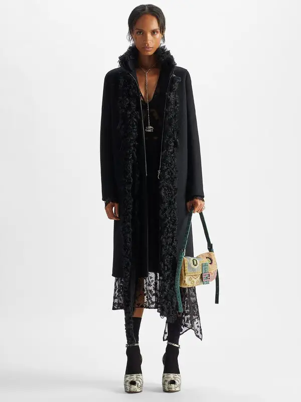 Fendi Wool And Shearling Coat