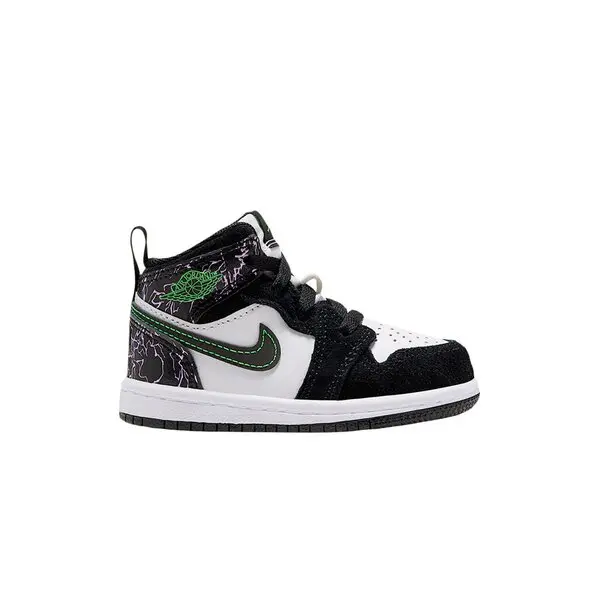 JORDAN 1 Mid Se Td Summit White Laser Purple Scream Green