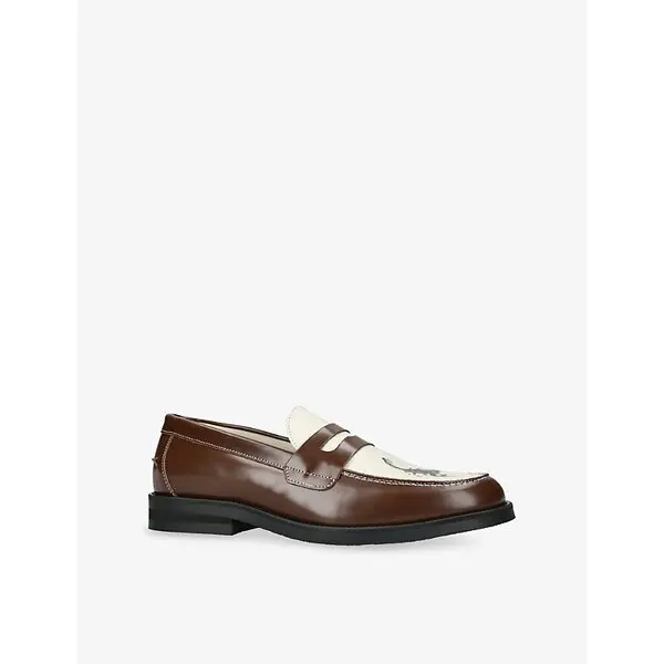 DUKE + DEXTER Wilde Scorpion Leather Penny Loafers