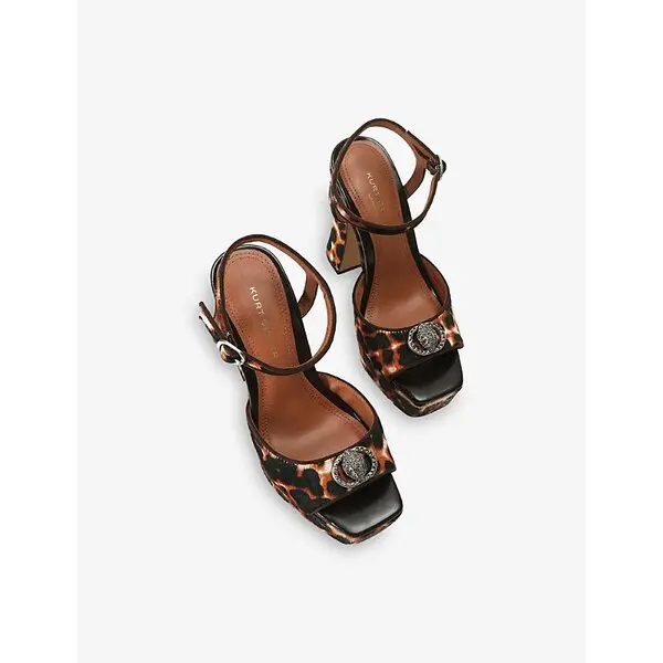 Kurt Geiger Chelsea Platform Leather Heeled Sandals