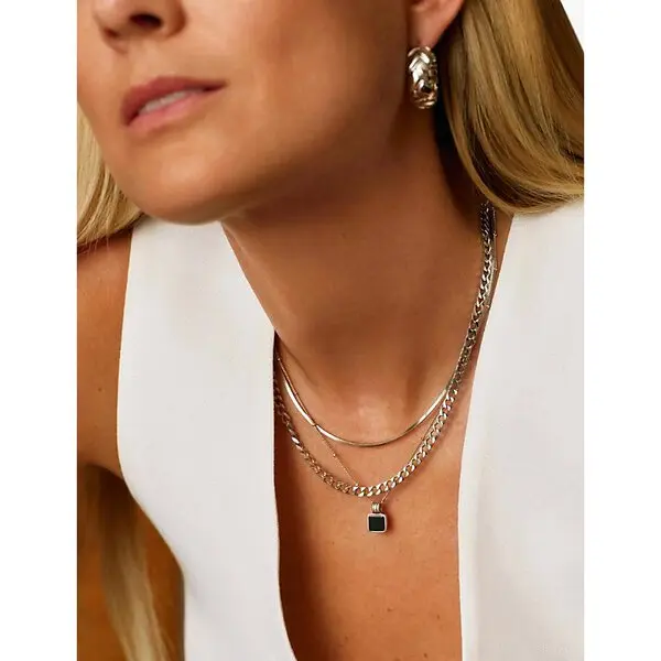 MISSOMA Lucy Williams Short Square Snake Chain Sterling Necklace