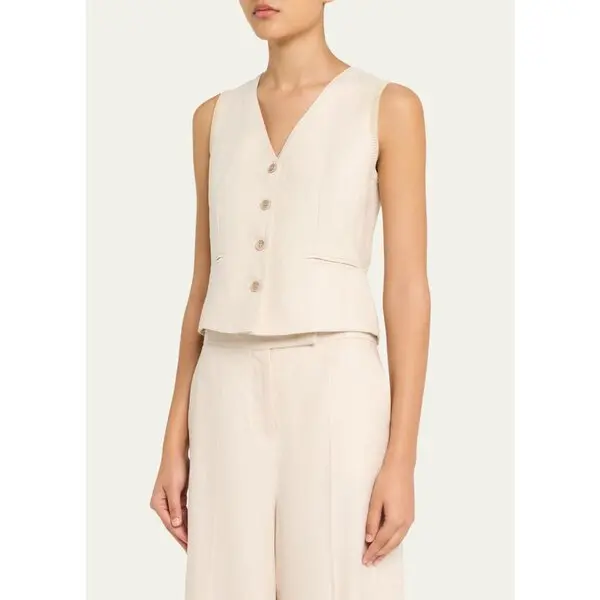 Max Mara Button-down Mixed Media Vest