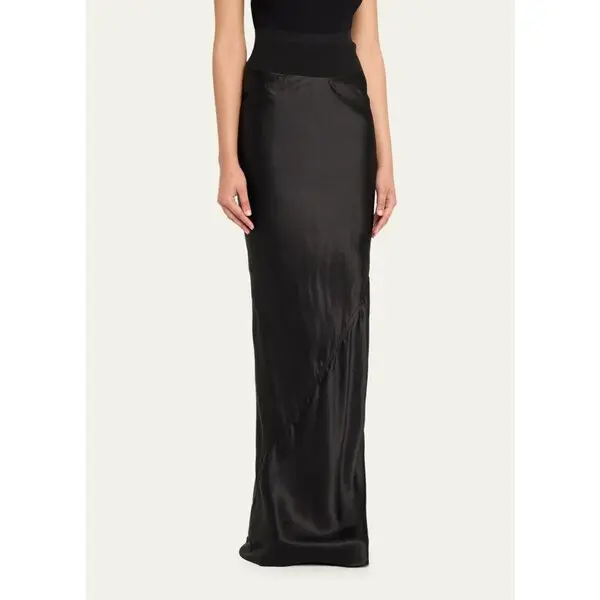Rick Owens Coda Mixed-media Maxi Skirt