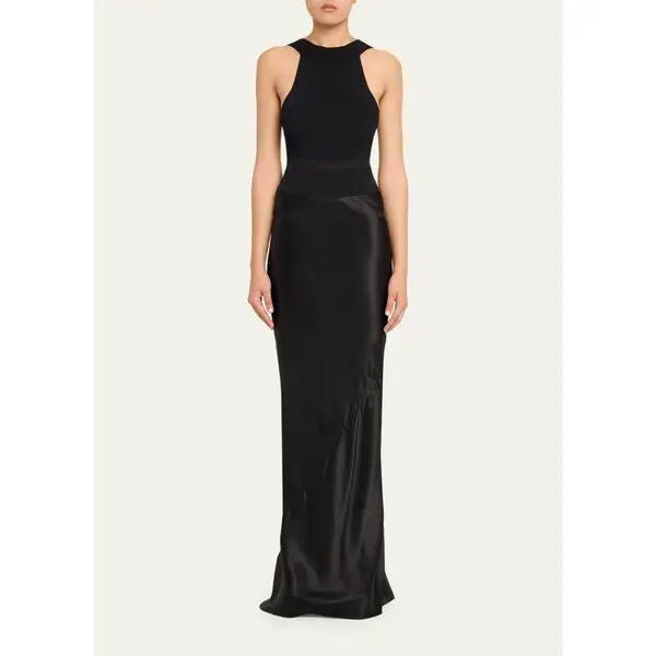 Rick Owens Coda Mixed-media Maxi Skirt