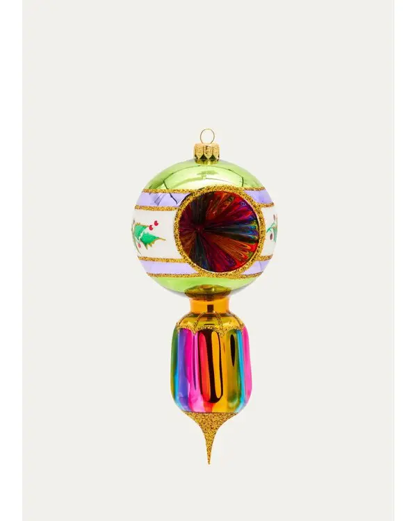 JOHN HURAS Glass Finial Reflector Ornat