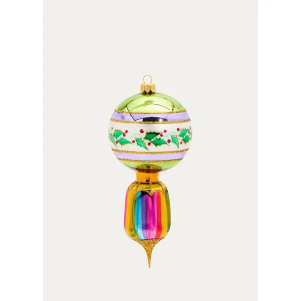 JOHN HURAS Glass Finial Reflector Ornat