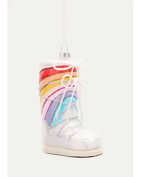 CODY FOSTER & CO Rainbow Winter Boot Christmas Ornat - Multi