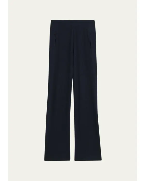 Kule The Jan Waffle-knit Pants - Navy