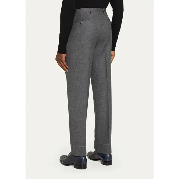 Brioni Elba Wool Flannel Double-pleated Trousers