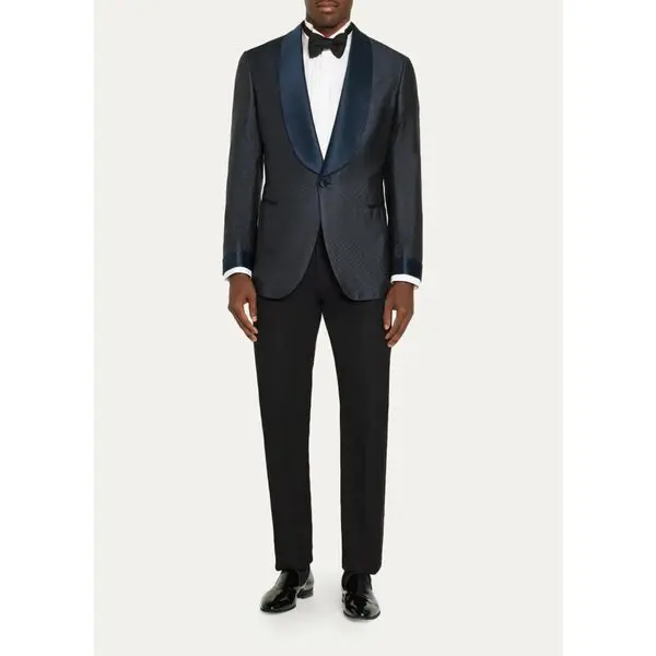 Brioni Wool Jacquard Shawl-lapel Single-button Dinner Jacket