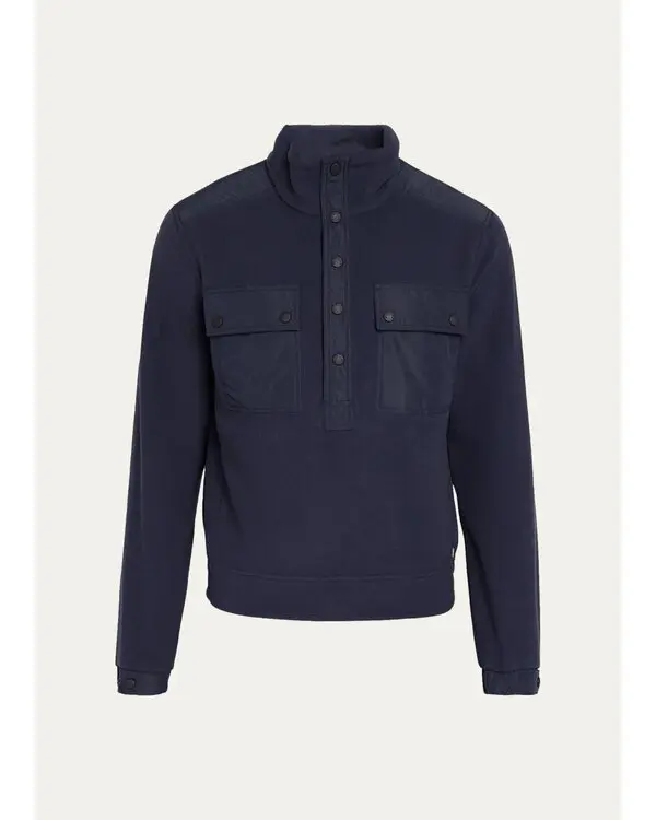 Moncler Half-placket Hybrid Jacket - Blue