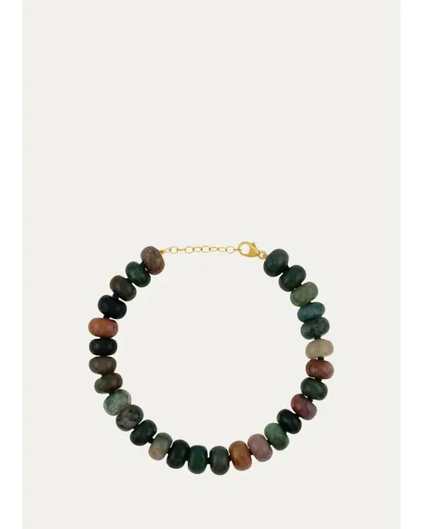Jia Jia 14k Yellow Gold & Moss Agate Beaded Bracelet