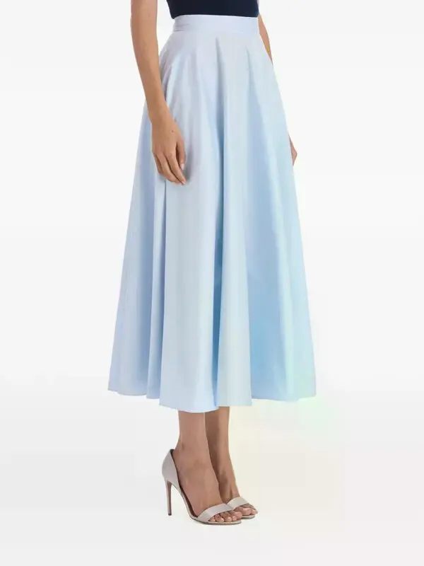 Oscar De La Renta Poplin Midi Skirt