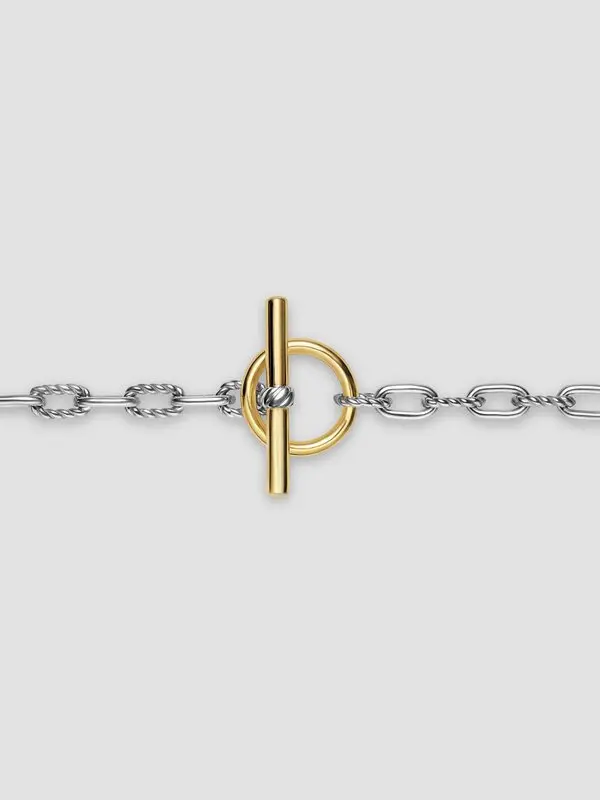 David Yurman Dy Madison Toggle Chain Bracelet In Sterling