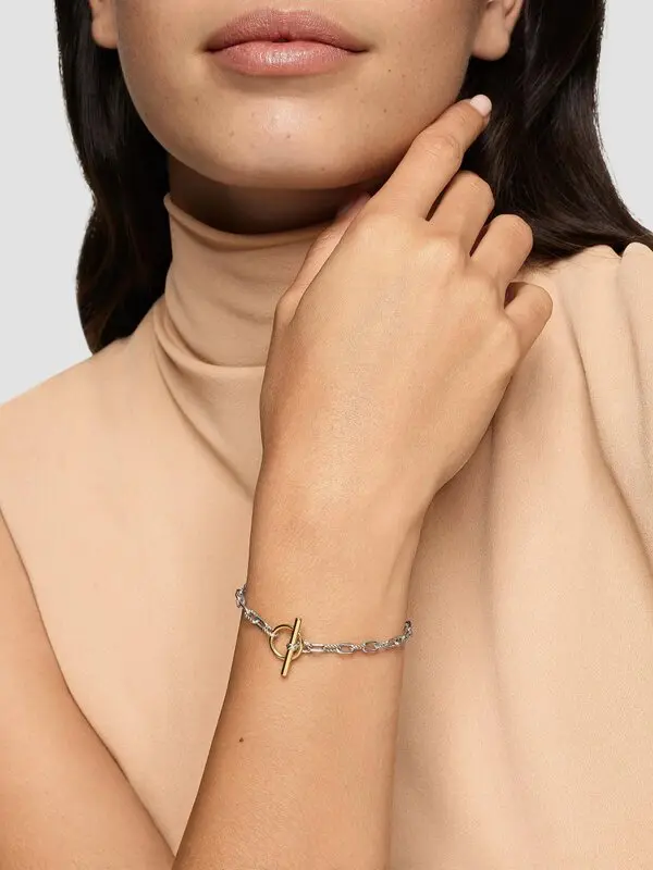 David Yurman Dy Madison Toggle Chain Bracelet In Sterling