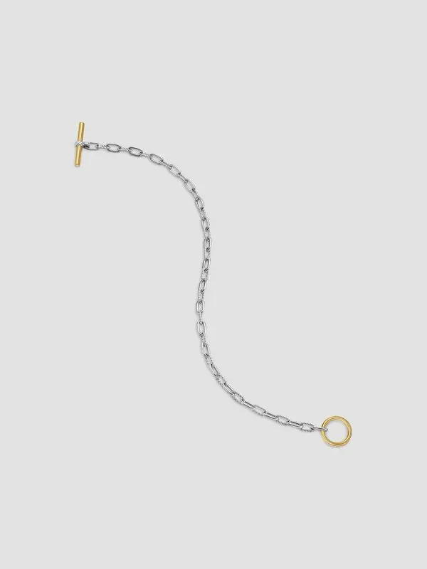 David Yurman Dy Madison Toggle Chain Bracelet In Sterling