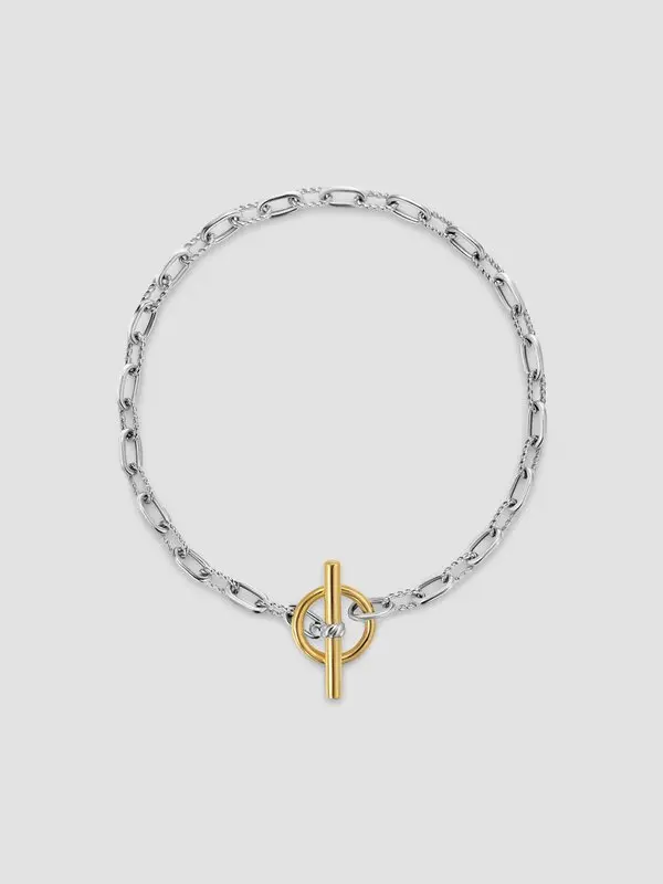 David Yurman Dy Madison Toggle Chain Bracelet In Sterling