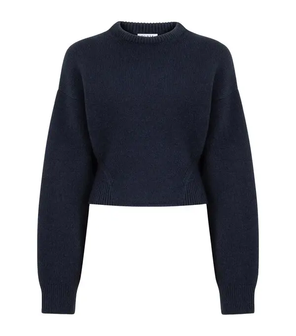 Alaïa Cashmere-blend Cinched Sweater - Blue