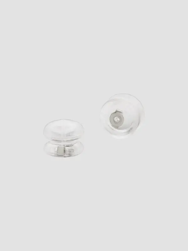 ORADINA 14k Silicone Hold Me Tight Earring Backs - White Gold