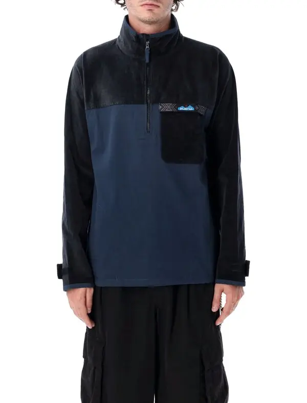 KAVU Colorblock Quarter-zip Pullover - Nightfail