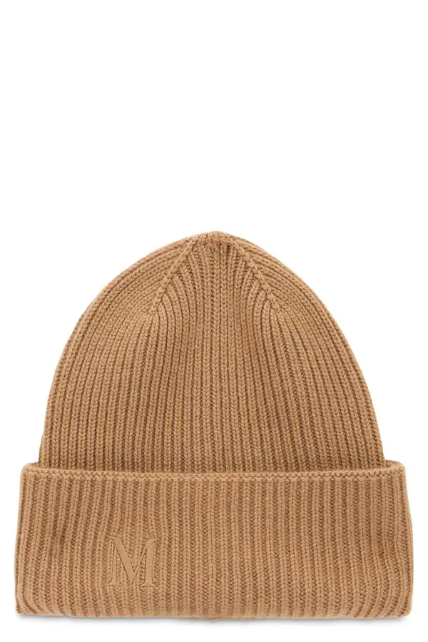 Max Mara Quilted Cuff Beanie - Camel