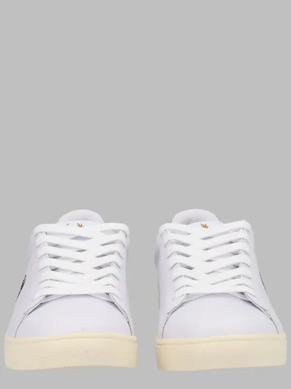 Fred Perry Faux Leather Mini Sneakers With Lea-tex/lea-oth Detail