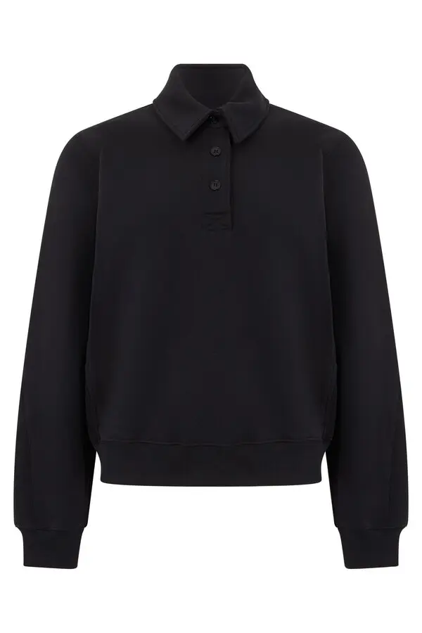 Maison Kitsuné Baby Fox Mini Polo Sweatshirt In Organic Cotton