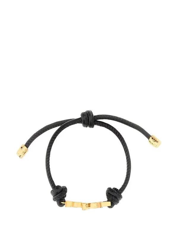 Saint Laurent Cassandre Sliding Knot Bracelet - Black