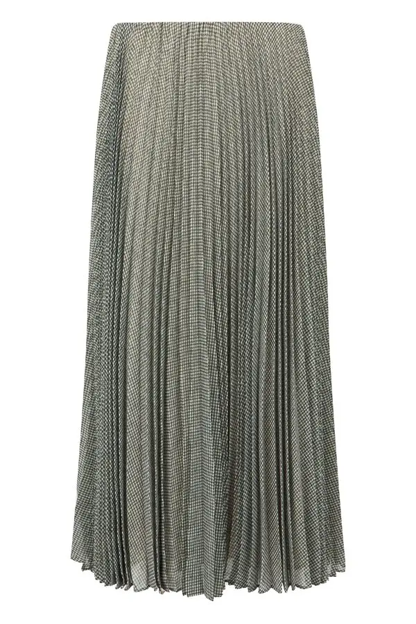 Vince Pleated Long Skirt With Elastic Waist