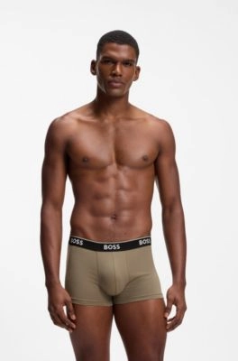 BOSS Three-pack Stretch-cotton Trunks