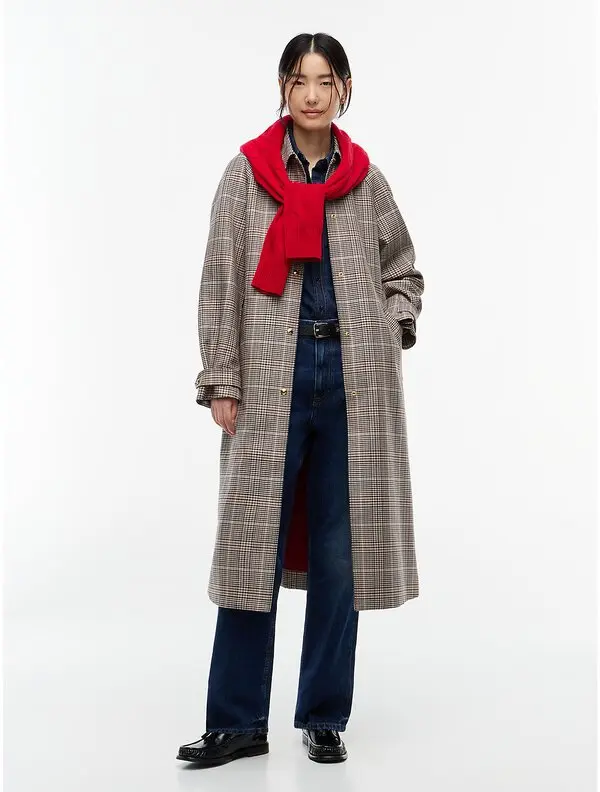 Tommy Hilfiger Check Mac Coat