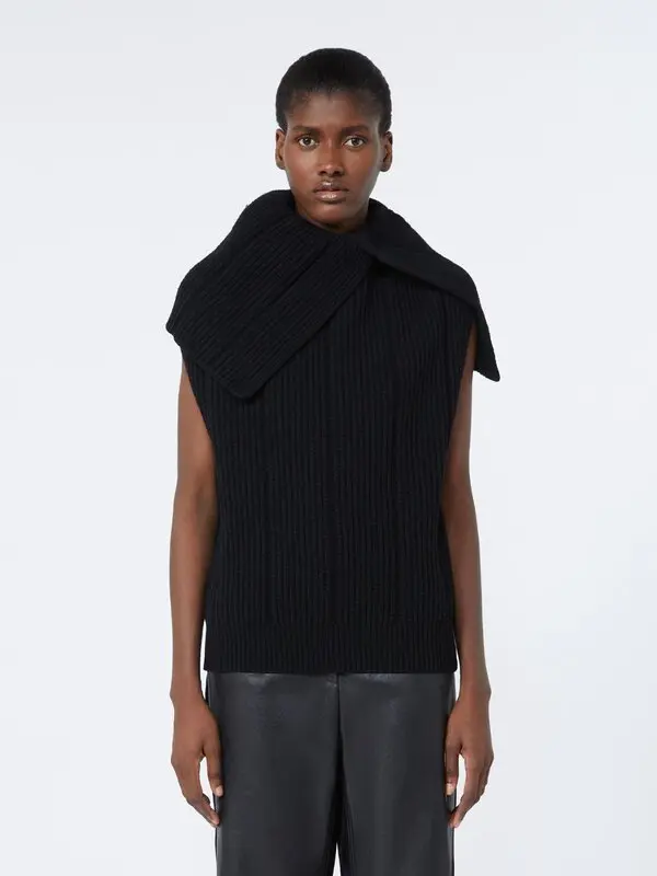 Max Mara Sleeveless Stretch Wool Sweater
