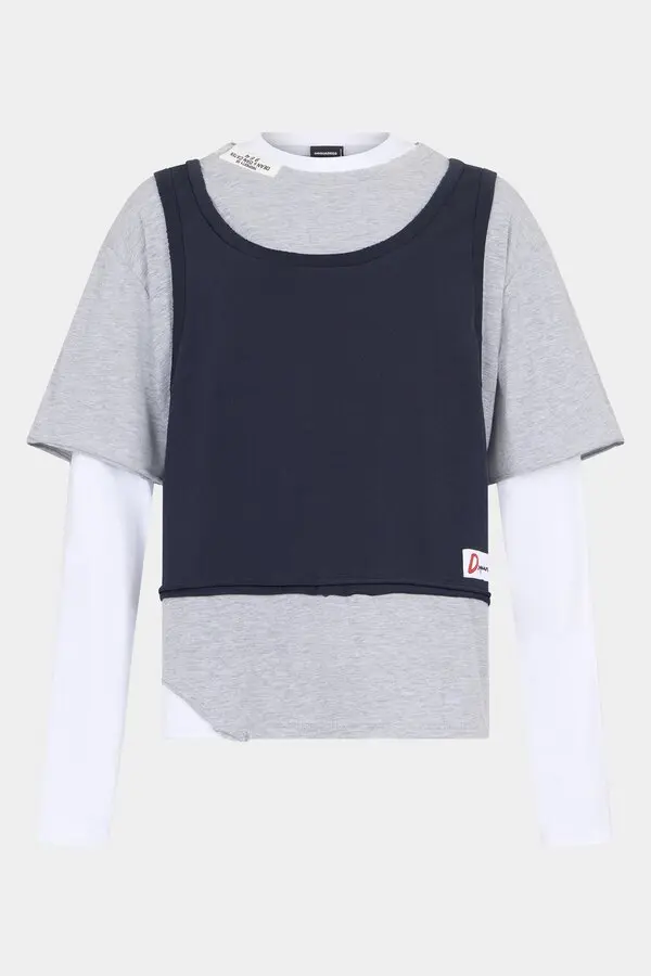 Dsquared2 Layered2 Breezy Fit T-shirt - Black