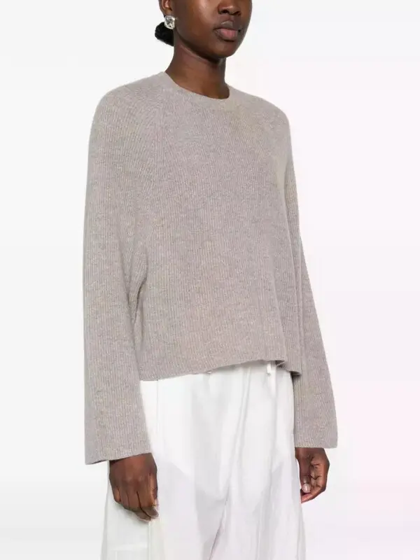 FTC Ribbed-knit Raglan-sleeve Sweater