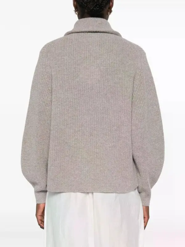 FTC Quarter-zip Ribbed-knit Sweater - Neutrals