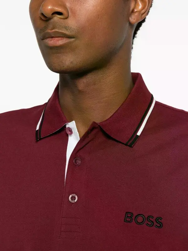 BOSS Logo-embroidered Polo Shirt