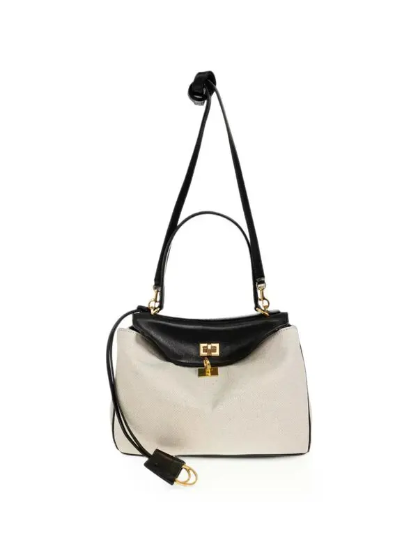 Balenciaga Rodeo Handbag Small In Beige/black