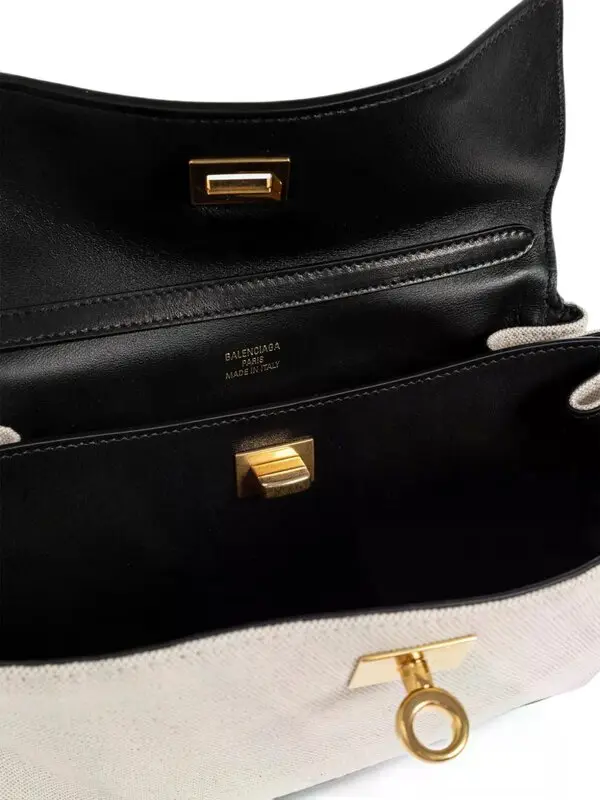 Balenciaga Rodeo Handbag Small In Beige/black