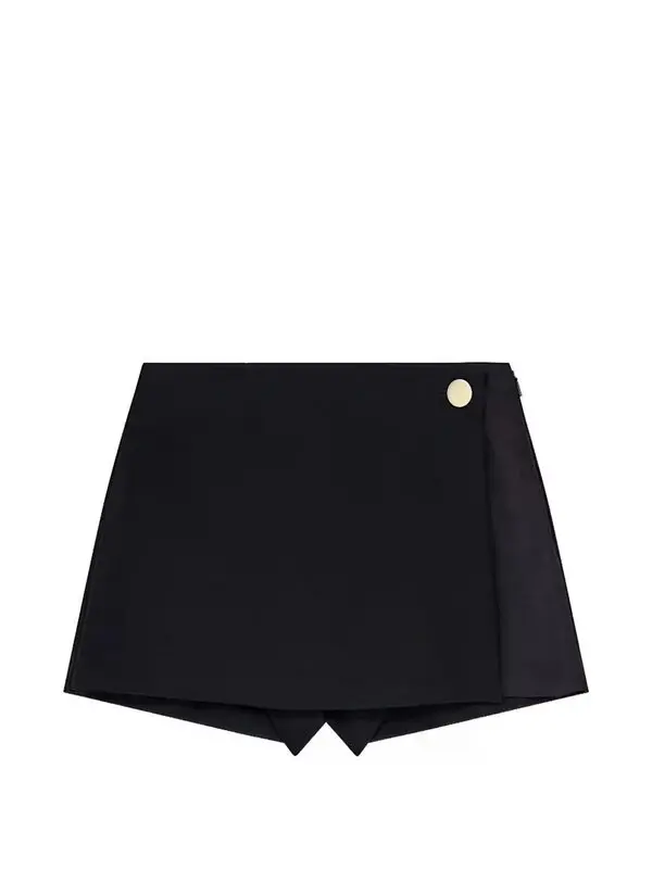Armani Exchange Button-detail Skort Shorts - Black