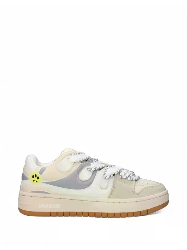 BARROW Leather Panelled Sneakers - Neutrals
