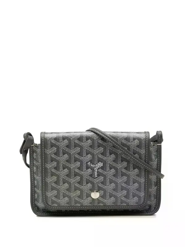 Goyard 2025 Goyardine Plumet Pocket Wallet Crossbody Bag - Grey