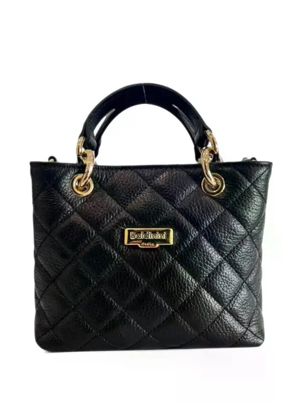 BALDININI Quilted Leather Tote Bag - Black