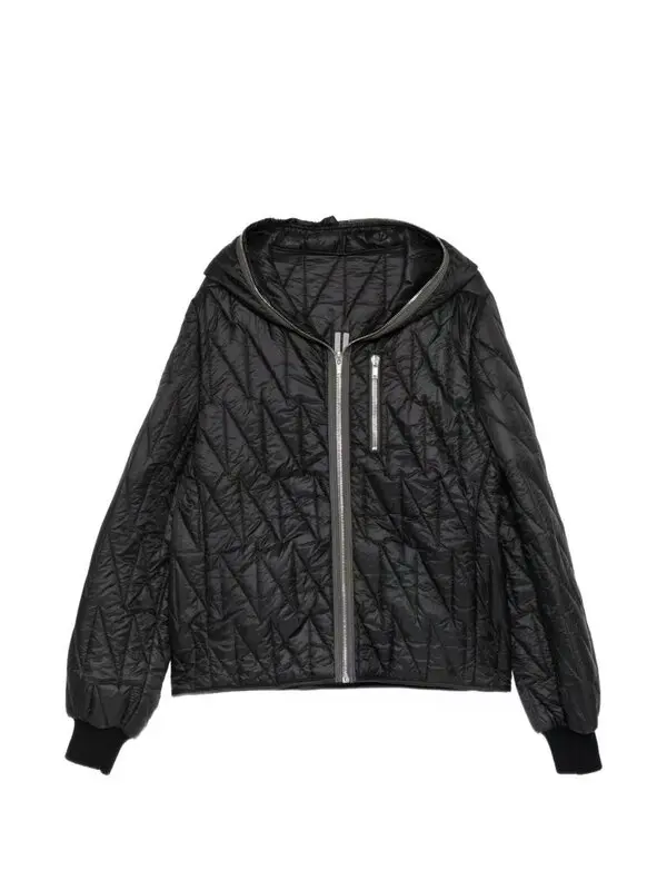 Rick Owens Quilted Hooded Jacket - Black
