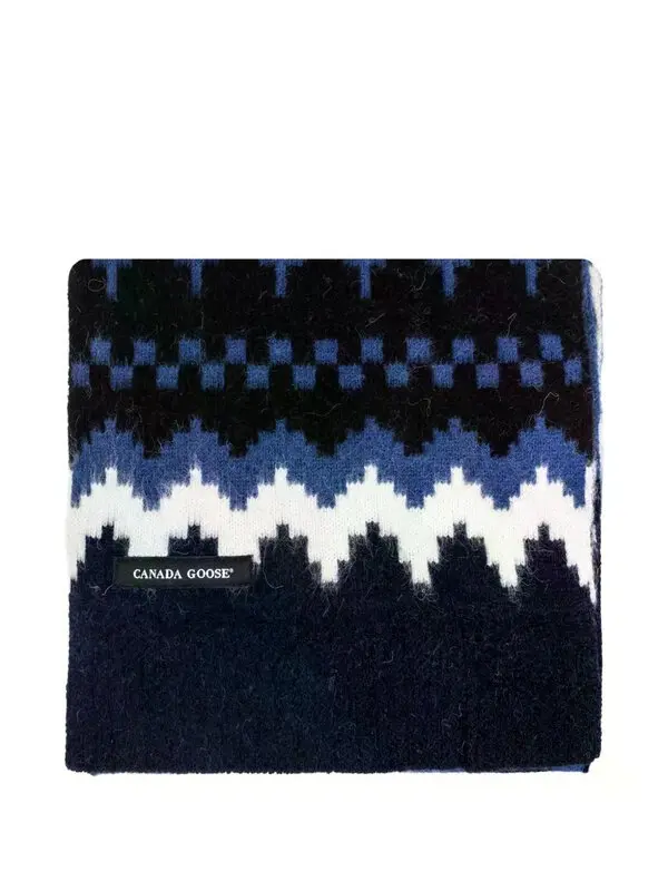 Canada Goose Fair Isle-knit Scarf - Blue