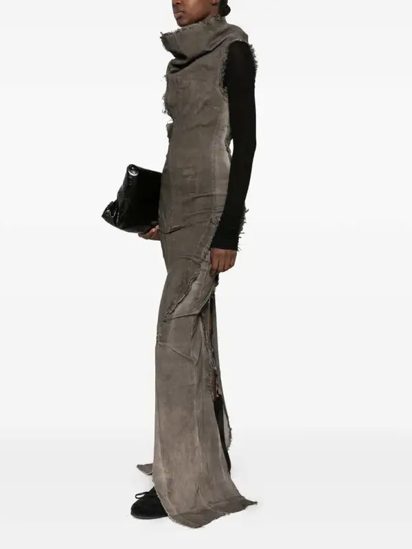 Rick Owens Distressed-effect Panelled Dress