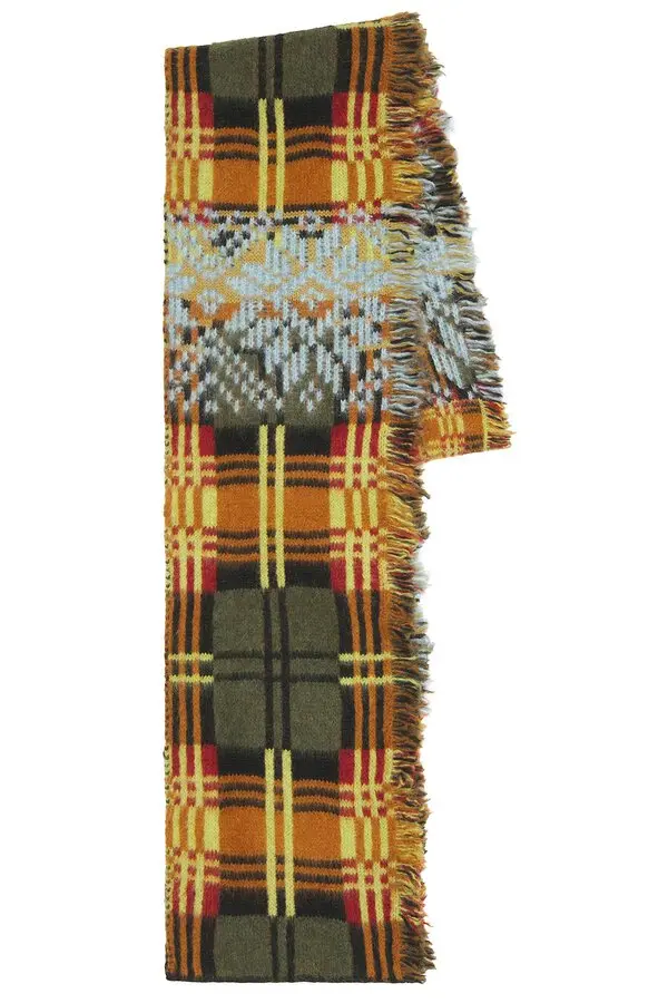 Dries Van Noten Teepee Scarf In Green