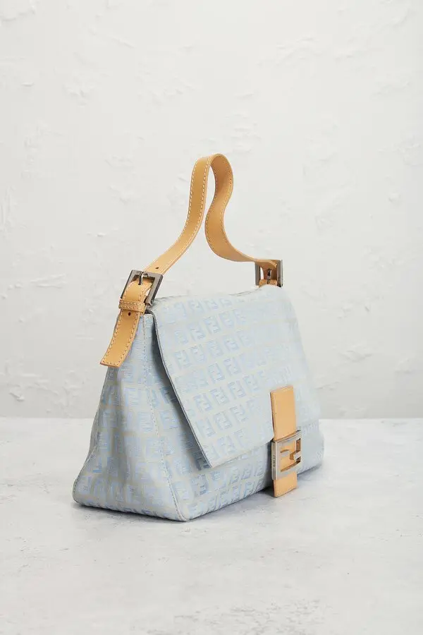 Fendi Zucchino Mama Baguette Shoulder Bag